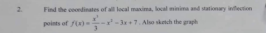 Solved Find the coordinates of all local maxima, local | Chegg.com