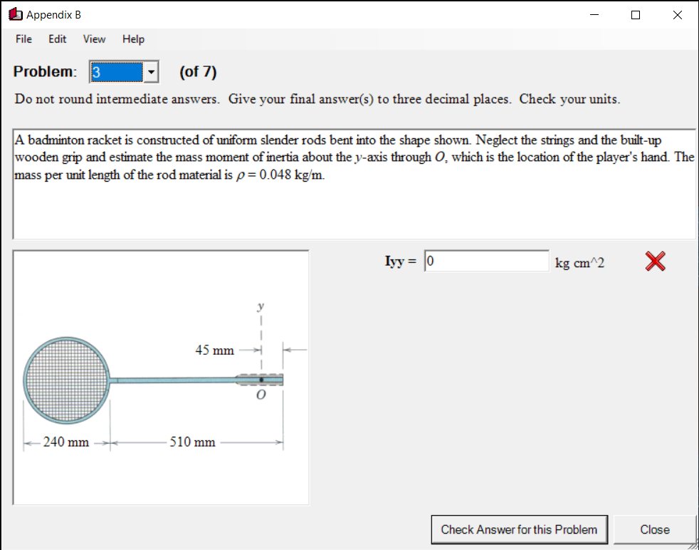 Solved Appendix B - х File Edit View Help Problem: 3 (of 7) | Chegg.com
