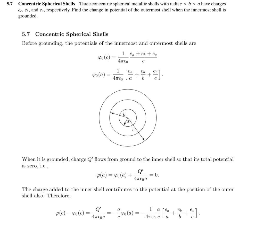 Solved for problem 5.7 calculate the capacitance matrix for | Chegg.com
