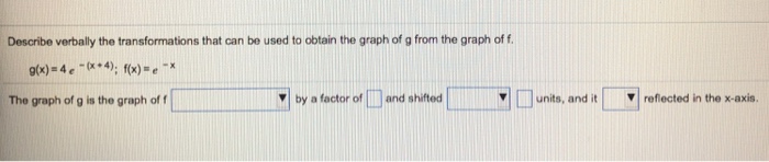 Solved Describe verbally the transformations that can be | Chegg.com