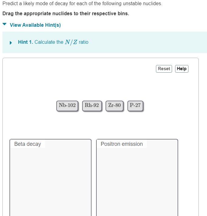 Solved Predict a likely mode of decay for each of the | Chegg.com