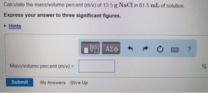 Solved 1. Calculate the mass percent (m/m) of a solution | Chegg.com