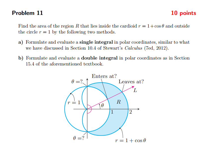 Solved Find the area of the region R that lies inside the | Chegg.com