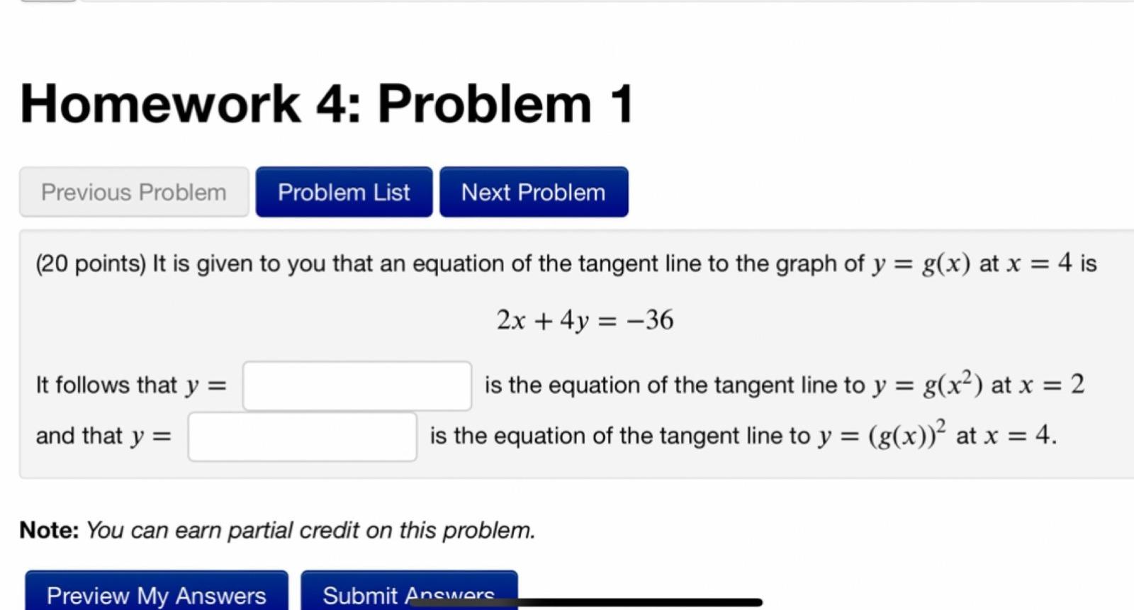 Solved Homework 4: Problem 1 Previous Problem Problem List | Chegg.com