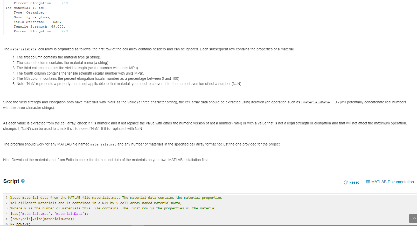 ENGR 1731 Computing for Engineers Spring 2023 > | Chegg.com