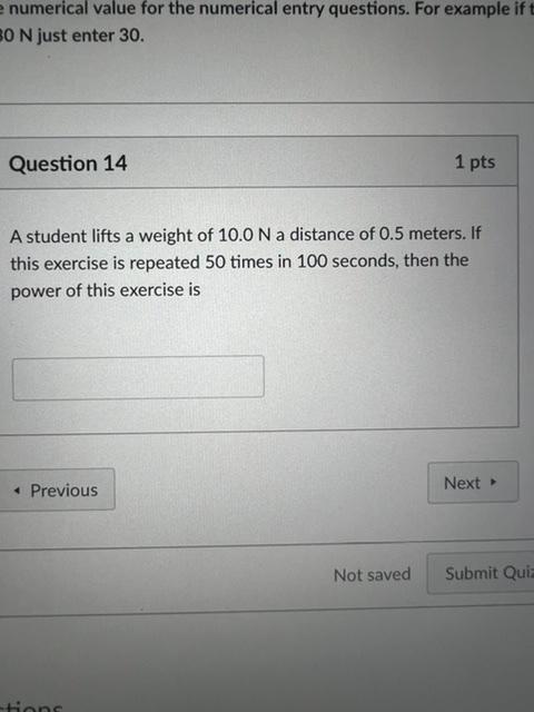 Solved numerical value for the numerical entry questions. | Chegg.com