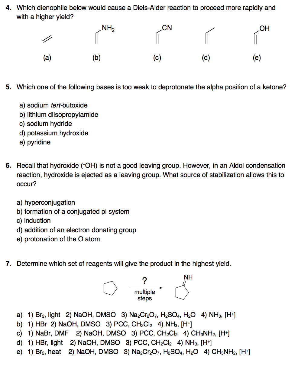 Solved 1. Which one of the following compounds is enolizable | Chegg.com