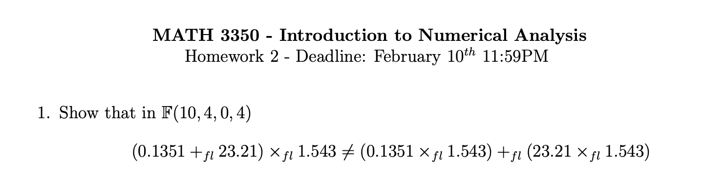 - MATH 3350 - Introduction to Numerical Analysis | Chegg.com