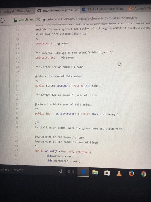 Solved Outlook 00令10:30 PM GitHub, Inc. Animal Consider the | Chegg.com