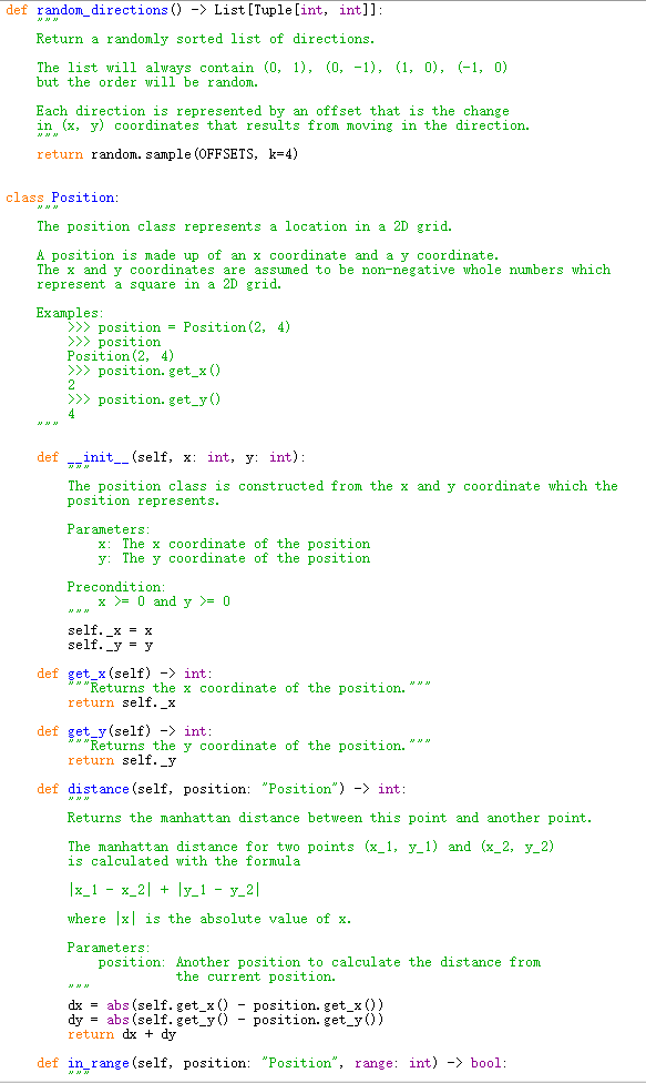 Python question. about zombie survival game, End of | Chegg.com