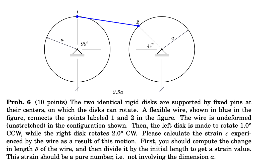 Solved Prob. 6 (10 points) The two identical rigid disks are | Chegg.com