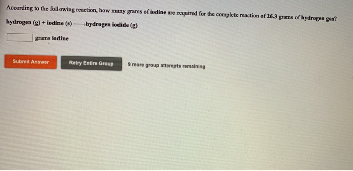 Solved According to the following reaction, how many grams | Chegg.com