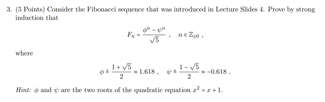 Solved 3. (5 Points) Consider the Fibonacci sequence that | Chegg.com