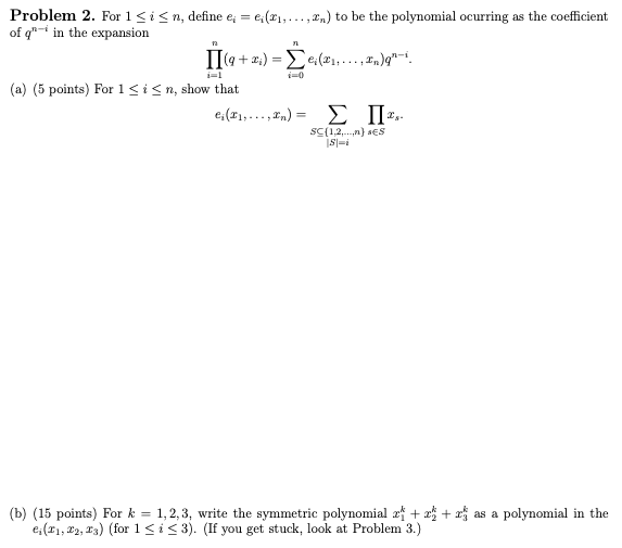 Solved Problem 2. For 1 | Chegg.com
