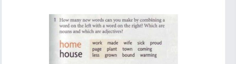 Solved 1 How many new words can you make by combining a word | Chegg.com