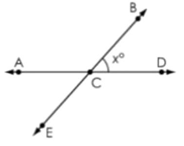 Solved Lines AD and BE intersect at point C, as shown. What | Chegg.com