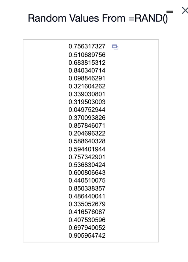 Solved Random Values From = RAND0Probability Mass | Chegg.com