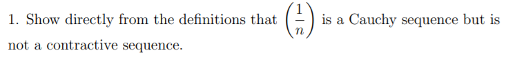 Solved 1. Show directly from the definitions that =) n is a | Chegg.com