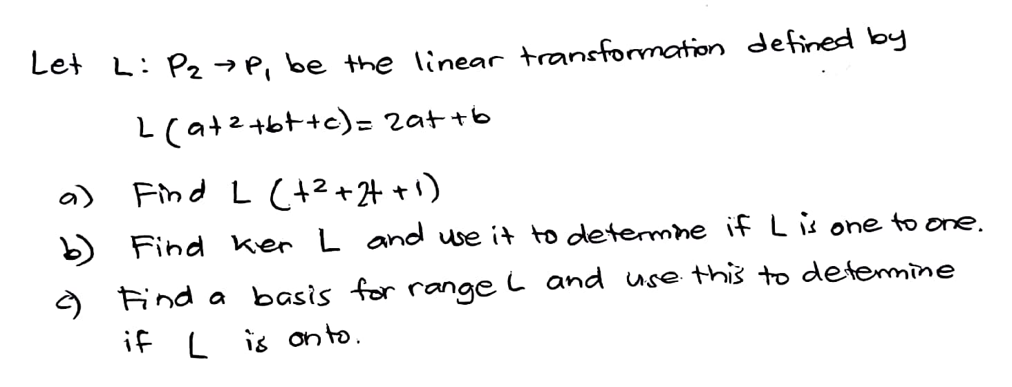 Let \\( L: P_{2} \\rightarrow P_{1} \\) be the linear | Chegg.com