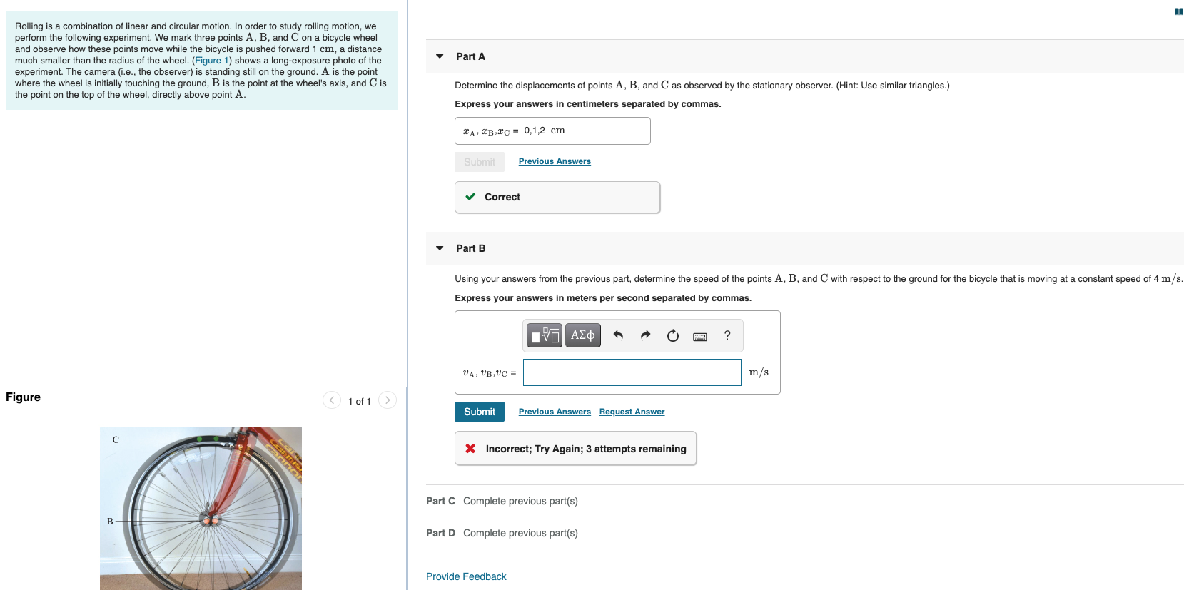 Solved Rolling is a combination of linear and circular | Chegg.com