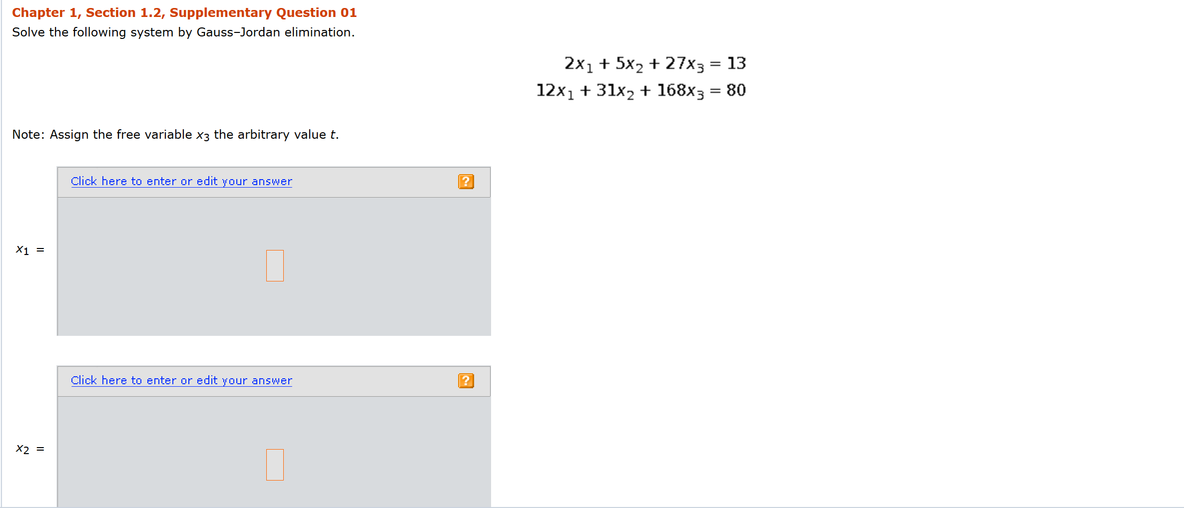 Solved Chapter 1, Section 1.2, Supplementary Question 01 | Chegg.com