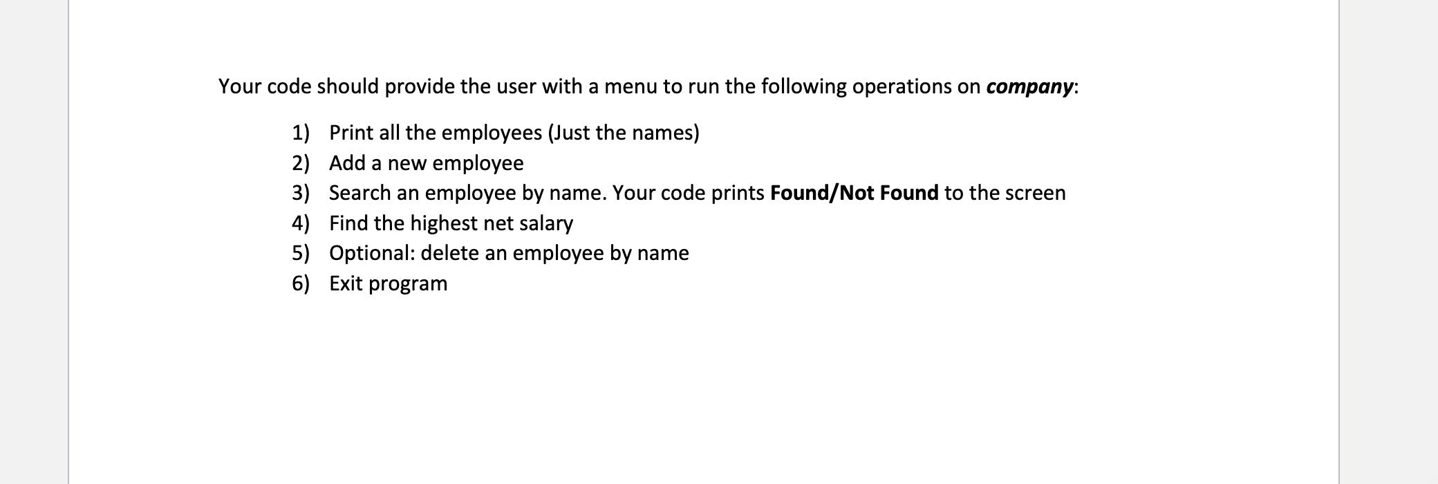 Solved Hw6 Create The Class Employee With Int Id String 