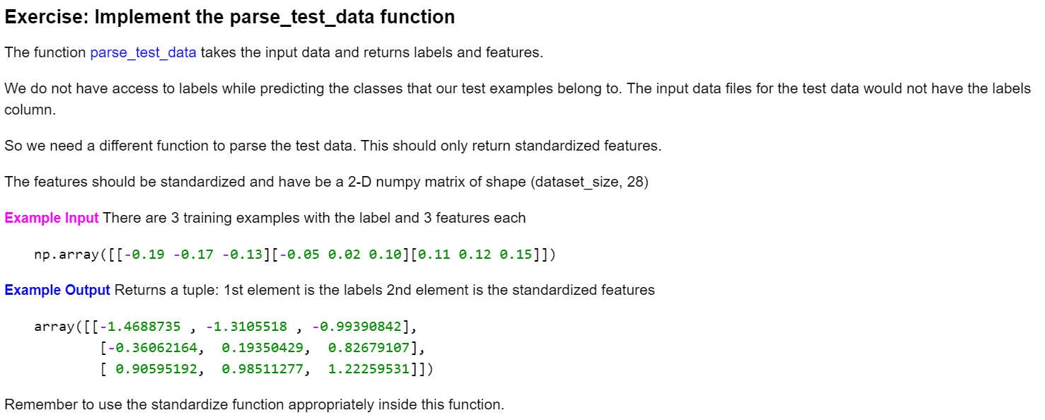 Hello, please help me write the parse_test_data | Chegg.com
