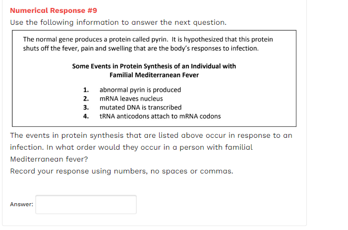 Solved Numerical Response #9Use the following information to | Chegg.com
