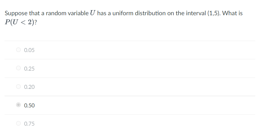 Solved Suppose that a random variable U has a uniform | Chegg.com