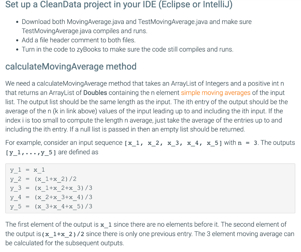 Set up a CleanData project in your IDE (Eclipse or | Chegg.com