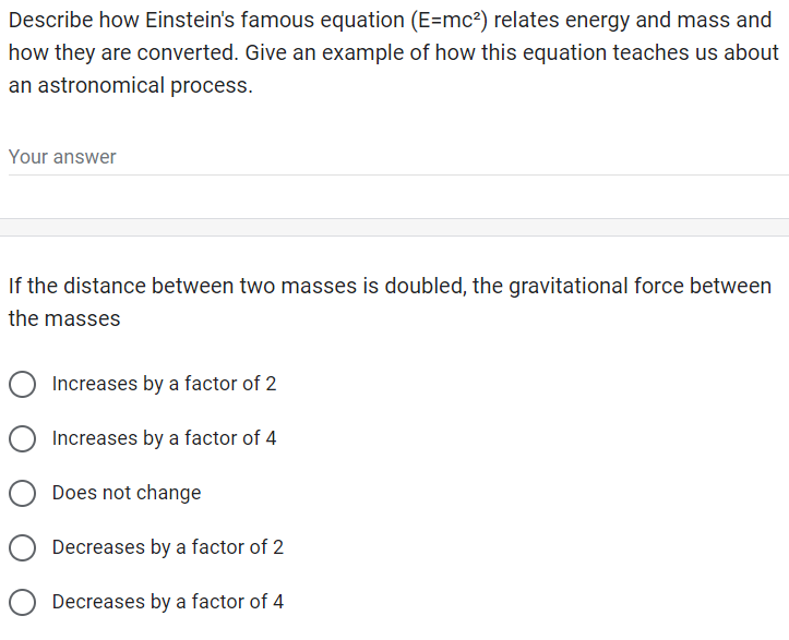 Solved Describe how Einstein's famous equation (E=mc2) | Chegg.com