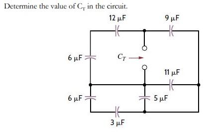 Solved Determine the value of C in the circuit. 12 uF 9uF 6 | Chegg.com
