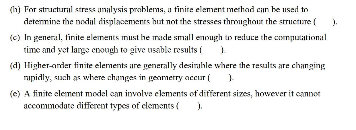 Solved B For Structural Stress Analysis Problems A 3959