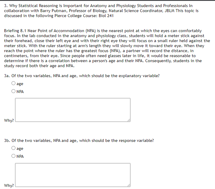 3. Why Statistical Reasoning is Important for Anatomy | Chegg.com