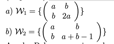 Solved Prove or disprove whether the sets W are vector | Chegg.com