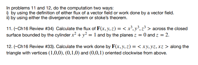 Solved In problems 11 and 12, do the computation two ways: | Chegg.com