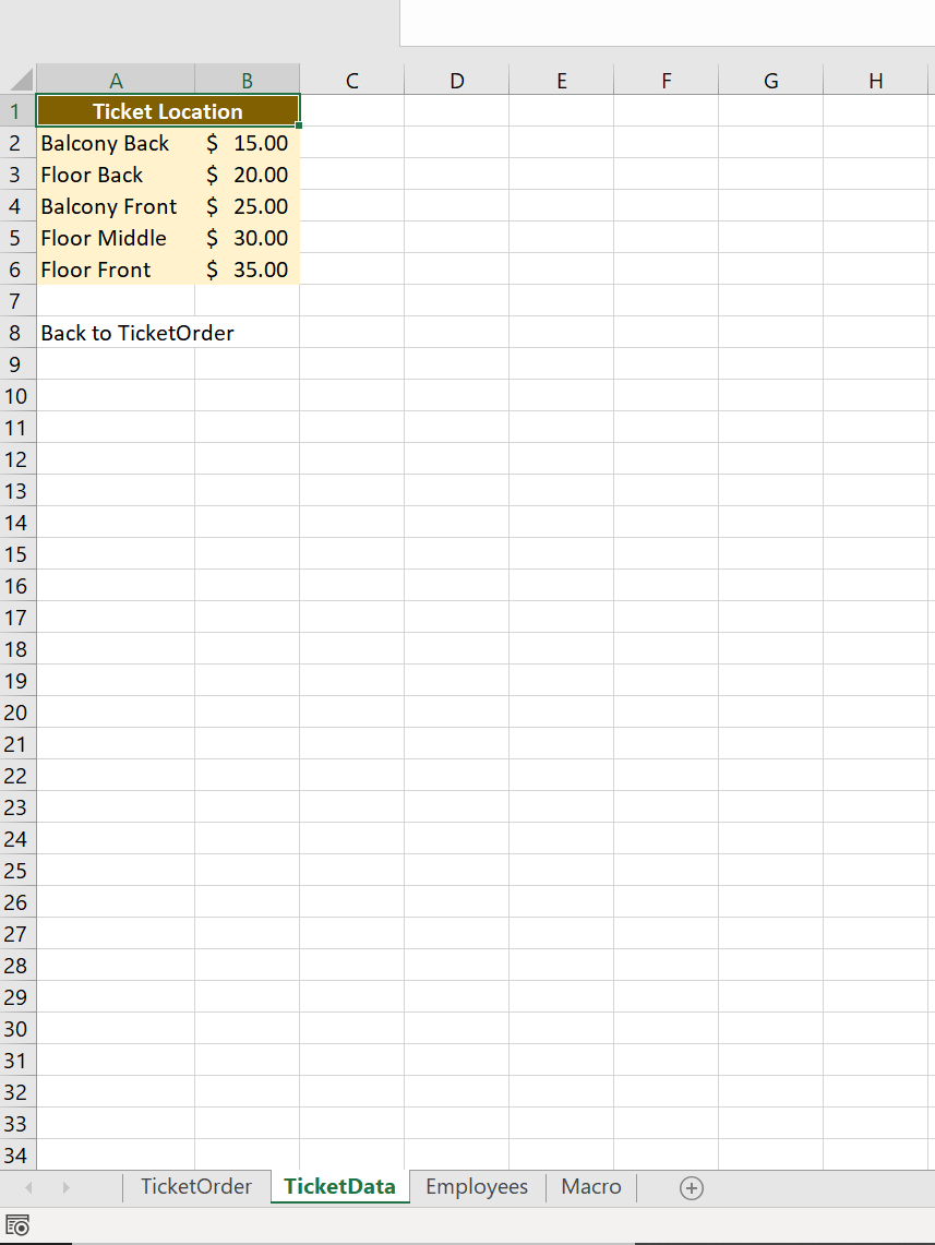 Solved 2 On the TicketOrder worksheet, use Trace | Chegg.com