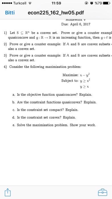 Solved Let S subsetofequalto R^n be a convex set. Prove or | Chegg.com