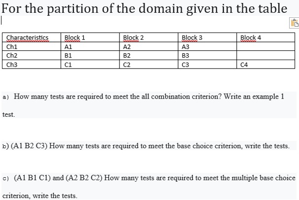 Solved For the partition of the domain given in the tablea) | Chegg.com