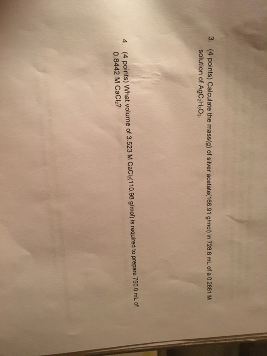 Solved Calculate the mass(g) of silver acetate(166.91 g/mol) | Chegg.com