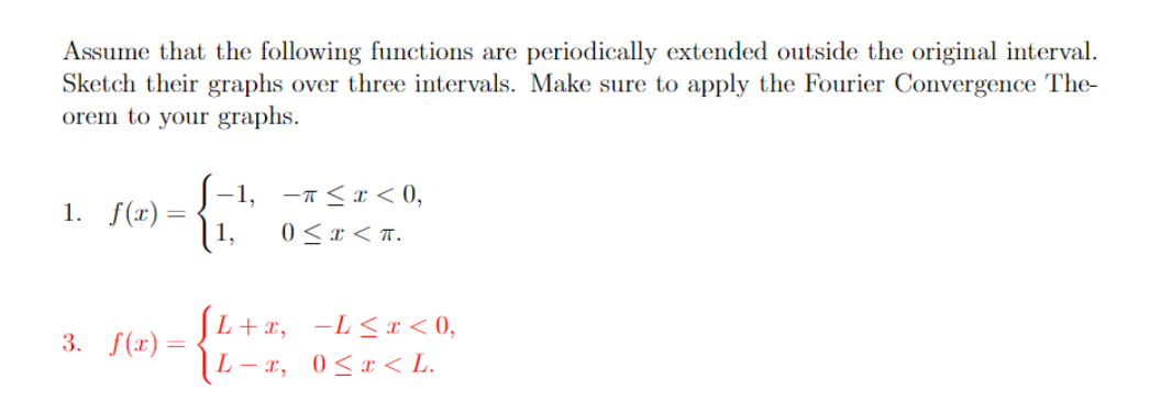 Solved Assume that the following functions are periodically | Chegg.com
