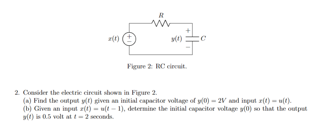 Solved Figure 2: RC circuit. 2. Consider the electric | Chegg.com