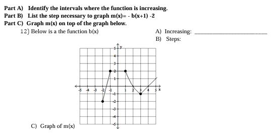 Solved Part A) ﻿Identify the intervals where the function is | Chegg.com