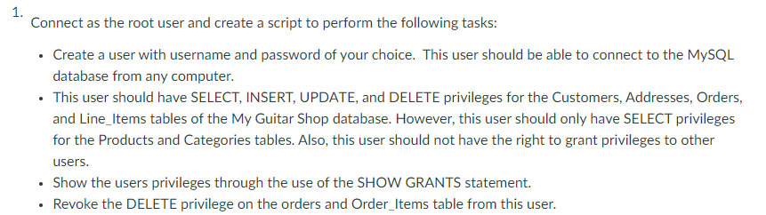 Solved **Please use MySQL Workbench and/or MySQL monitor to | Chegg.com