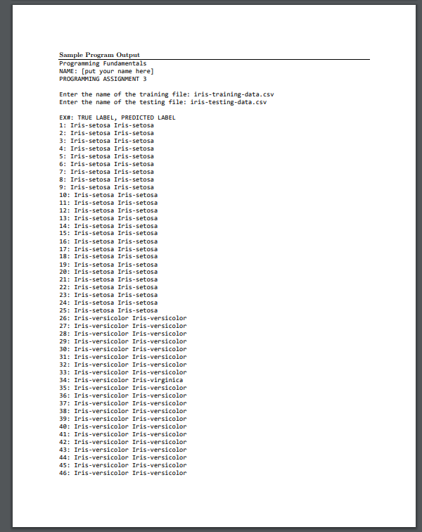 Programming Fundamentals Assignment 3 Machine