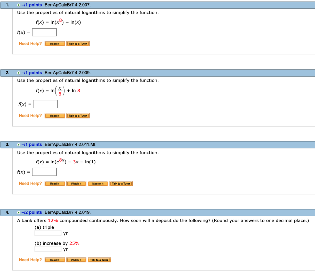 Solved 1. +-1 points BerrApCalcBr7 4.2.007. Use the | Chegg.com