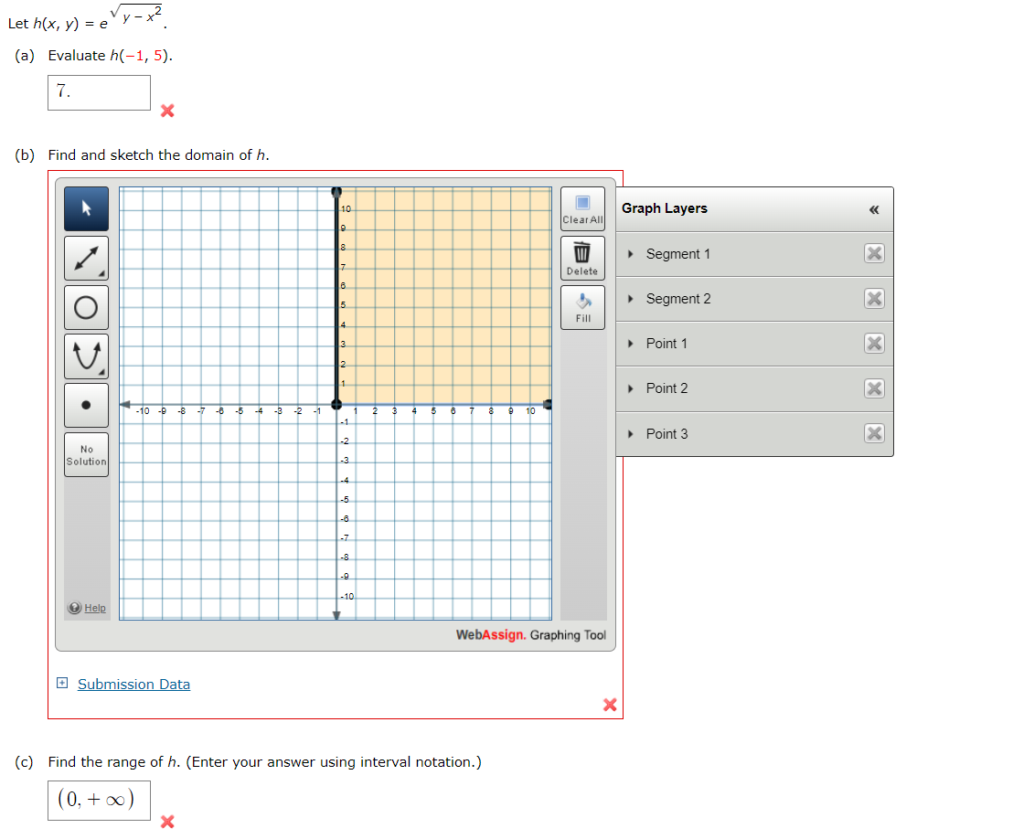 Solved et h(x,y)=ey−x2 (a) Evaluate h(−1,5) (b) Find and | Chegg.com