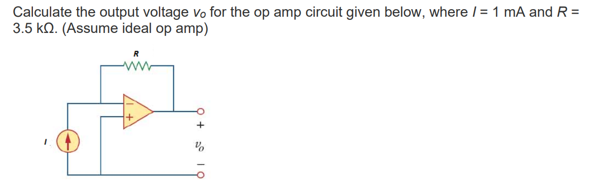 Solved Calculate the output voltage Vo for the op amp | Chegg.com