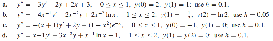 Solved 1. Use the linear shooting method to approximate the | Chegg.com