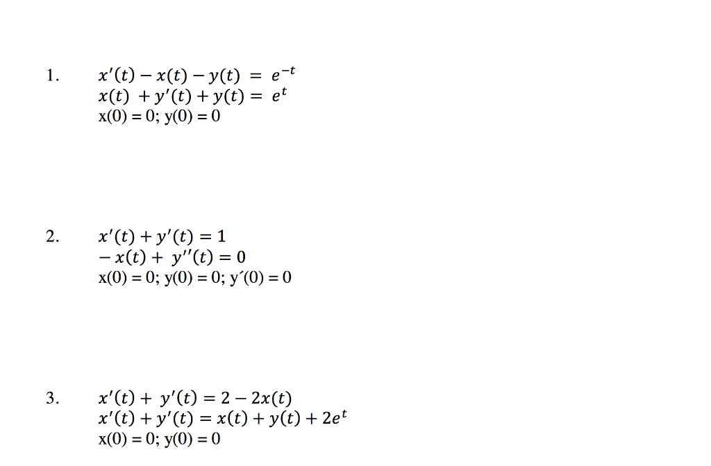 Solved Use Laplace Transforms and Inverse Laplace Transforms | Chegg.com
